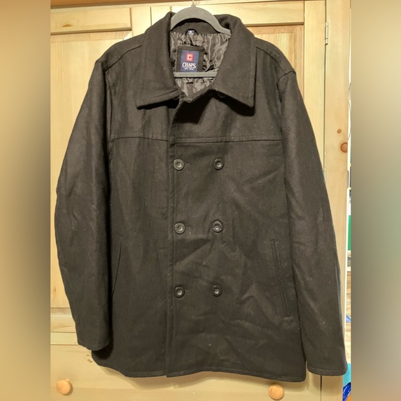 Chaps | Jackets & Coats | Chaps Mens Wool Blend Double Breasted Pea ...
